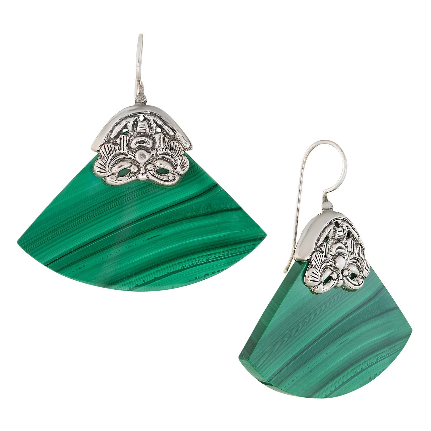 malachite earrings