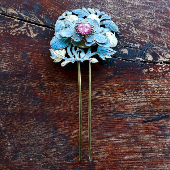 Antique Tian-Tsui (點翠) Hair Pin - Large : Museum of Jewelry