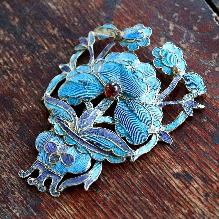 Antique Tian Tsui 點翠 Hair Pin Medium Museum Of Jewelry