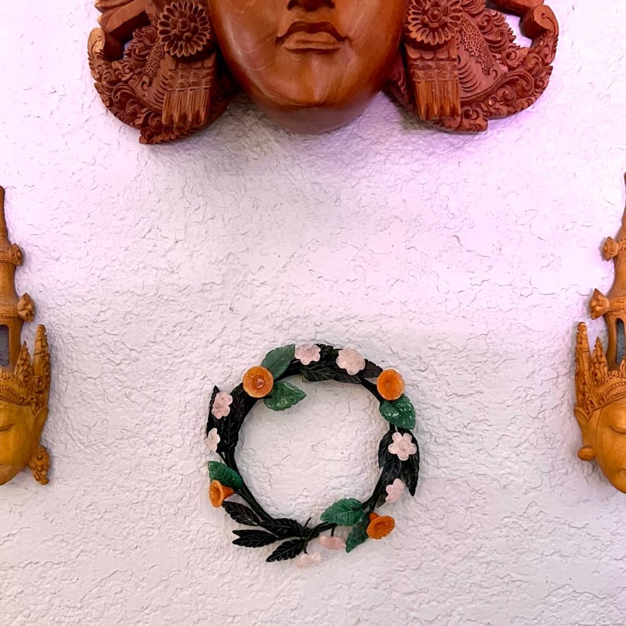 Handcarved Small Stone Wreath : Museum of Jewelry