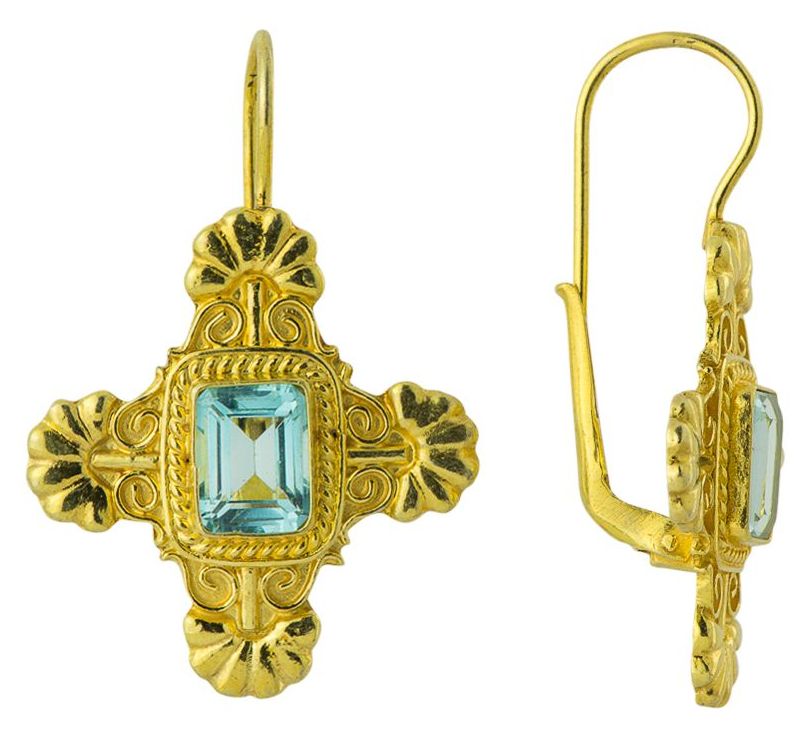 Lady Capulet Blue Topaz Earrings : Museum of Jewelry